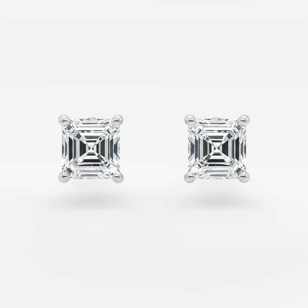 (Similar) Matched Pair 2=2.12ct Sq Emerald Natural Diamonds